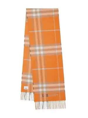 Burberry Check-pattern Fringed-edge Scarf