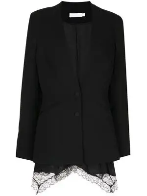 Simkhai Collarless Single-breasted Jacket