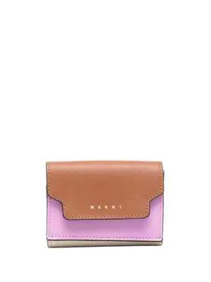 Marni Colour-block Tri-fold Wallet - Pink