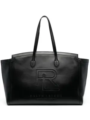 Ralph Lauren Logo-lettering Calf Leather Tote Bag