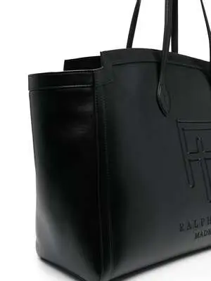 Ralph Lauren Logo-lettering Calf Leather Tote Bag