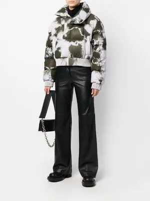 Off-White Tie-dye Puffer Jacket - Pink