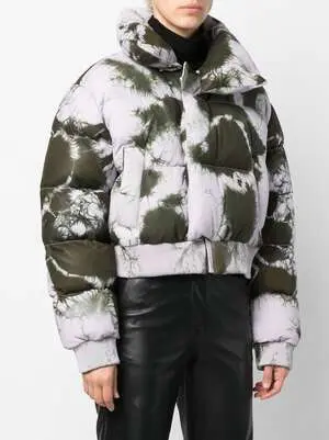 Off-White Tie-dye Puffer Jacket - Pink