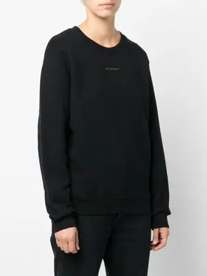 Off-White Arrows Tie-dye Crewneck Sweatshirt - Black