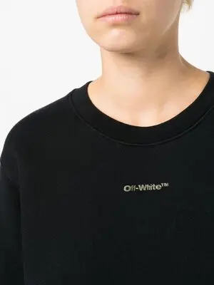 Off-White Arrows Tie-dye Crewneck Sweatshirt - Black