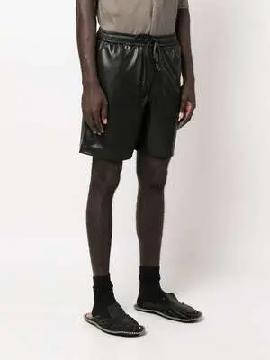 Nanushka Doxxi Vegan Leather Bermuda Shorts