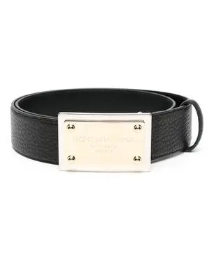 Dolce & Gabbana Buckled Leather Belt - Black