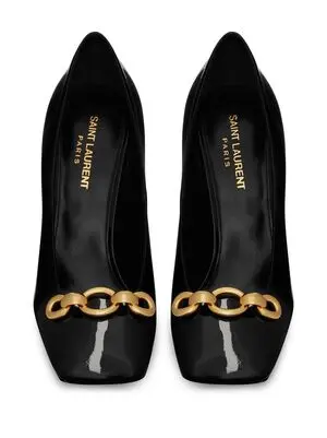 Saint Laurent Swing Chain-link Pumps - Black