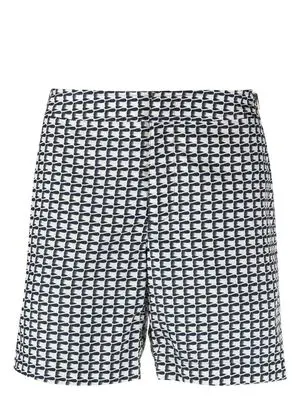 Orlebar Brown Graphic Print Swim Shorts - White