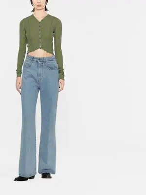 DIESEL® Cropped Cardigan With Exposed Seam