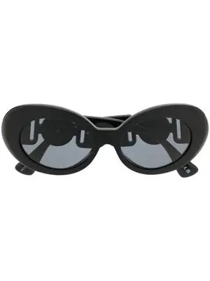 Versace Medusa Oval-frame Sunglasses - Black