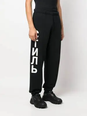 Heron Preston Ctnmb Logo-print Track-pants - Black
