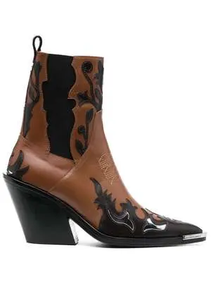 Rabanne Santiag Cowboy Boots - Brown