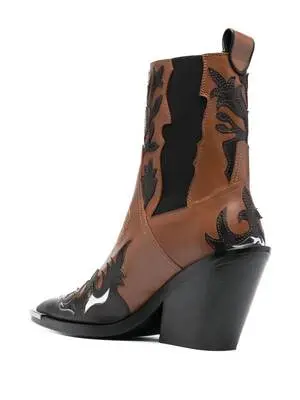Rabanne Santiag Cowboy Boots - Brown