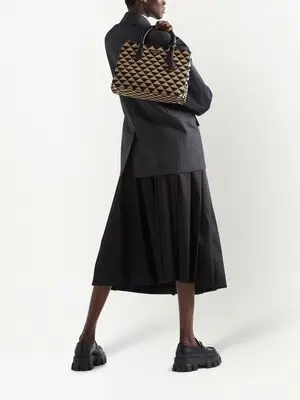 Prada Symbol Embroidered Tote