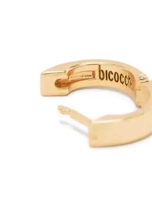 Emanuele Bicocchi Logo Engraved Hoop Earring - Gold