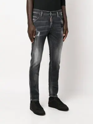 Dsquared2 Faded Skinny-fit Jeans - Black