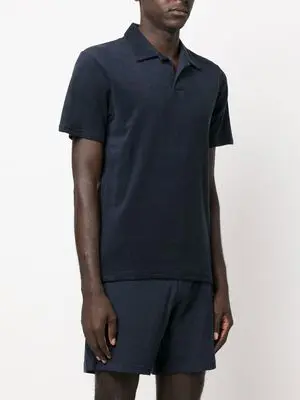 Frescobol Carioca Faustino Terry Buttonless Polo Shirt - Blue