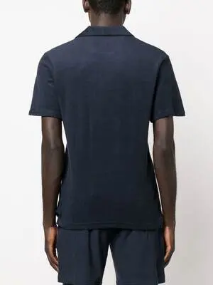 Frescobol Carioca Faustino Terry Buttonless Polo Shirt - Blue