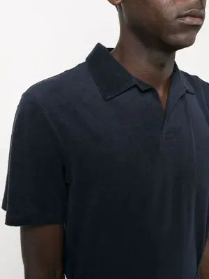 Frescobol Carioca Faustino Terry Buttonless Polo Shirt - Blue