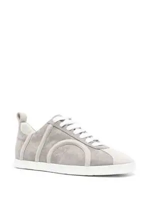 TOTEME Raised-monogram Leather Sneakers
