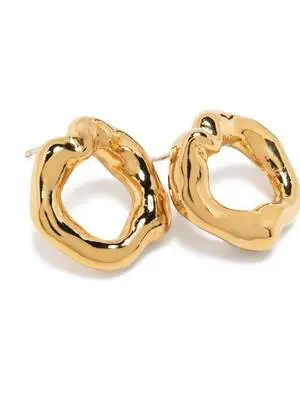 VANN JEWELRY Irregular Circle Earrings