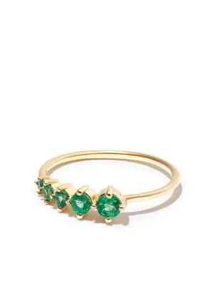 Adina Reyter 14kt Graduated Emerald Ring - Gold