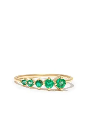 Adina Reyter 14ct Graduated Emerald Stacking Ring
