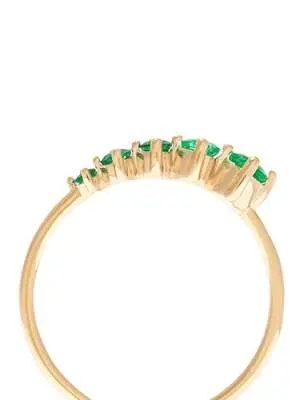 Adina Reyter 14ct Graduated Emerald Stacking Ring