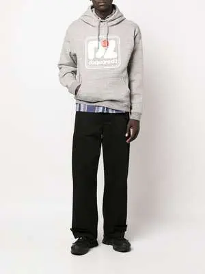 Dsquared2 Logo-print Hoodie - Grey
