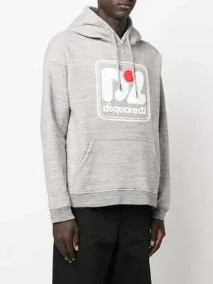 Dsquared2 Logo-print Hoodie - Grey