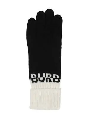 Burberry Logo Intarsia Cashmere Gloves