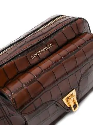 COCCINELLE Crocodile-embossed Leather Crossbody Bag