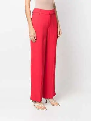Co Straight-leg Trousers - Red