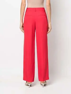 Co Straight-leg Trousers - Red