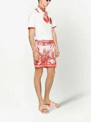 Dolce & Gabbana Heraldic-patch Piqué Polo Shirt - White