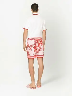 Dolce & Gabbana Heraldic-patch Piqué Polo Shirt - White