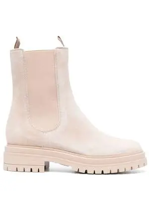 GIANVITO ROSSI Chester Suede Ankle Boots - Neutrals
