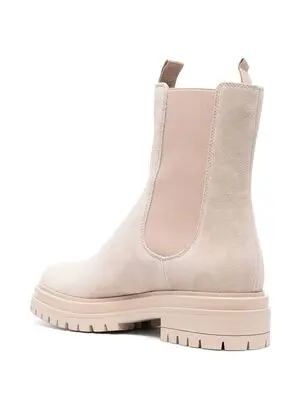 GIANVITO ROSSI Chester Suede Ankle Boots - Neutrals