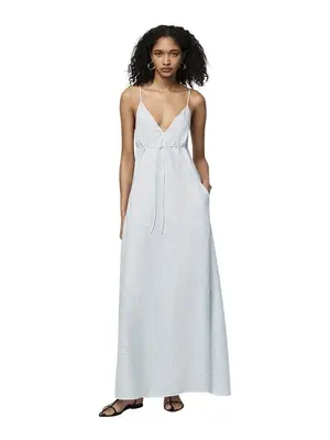 Another Tomorrow Seamed Slip Dress