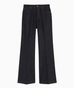 Victoria Beckham High Waisted Flare Jean In Raw Indigo