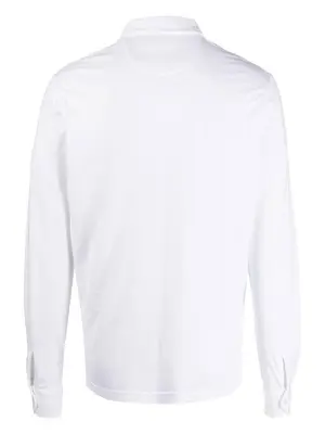 Fedeli Long-sleeve Polo Shirt - White