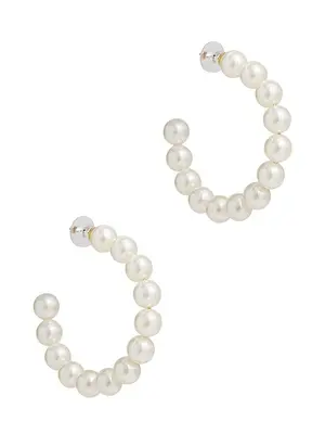 Lele Sadoughi Stardust Pearl Hoops