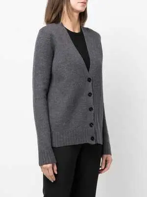 JIL SANDER V-neck Wool Cardigan - Grey