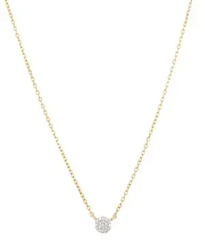 Mejuri Pavé Diamond Round Necklace