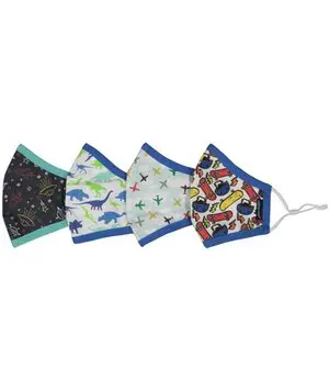 andy & evan - Boys 4-Pack Child Face Masks, Teal