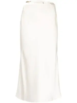Jacquemus Notte Side-slit Midi Skirt - White