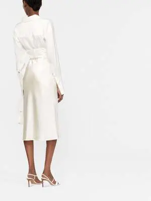 Jacquemus Notte Side-slit Midi Skirt - White