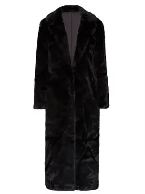 UNREAL FUR Faux Fur Black Bird Coat