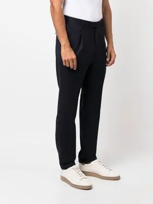 PT TORINO Low-rise Tapered Trousers - Blue
